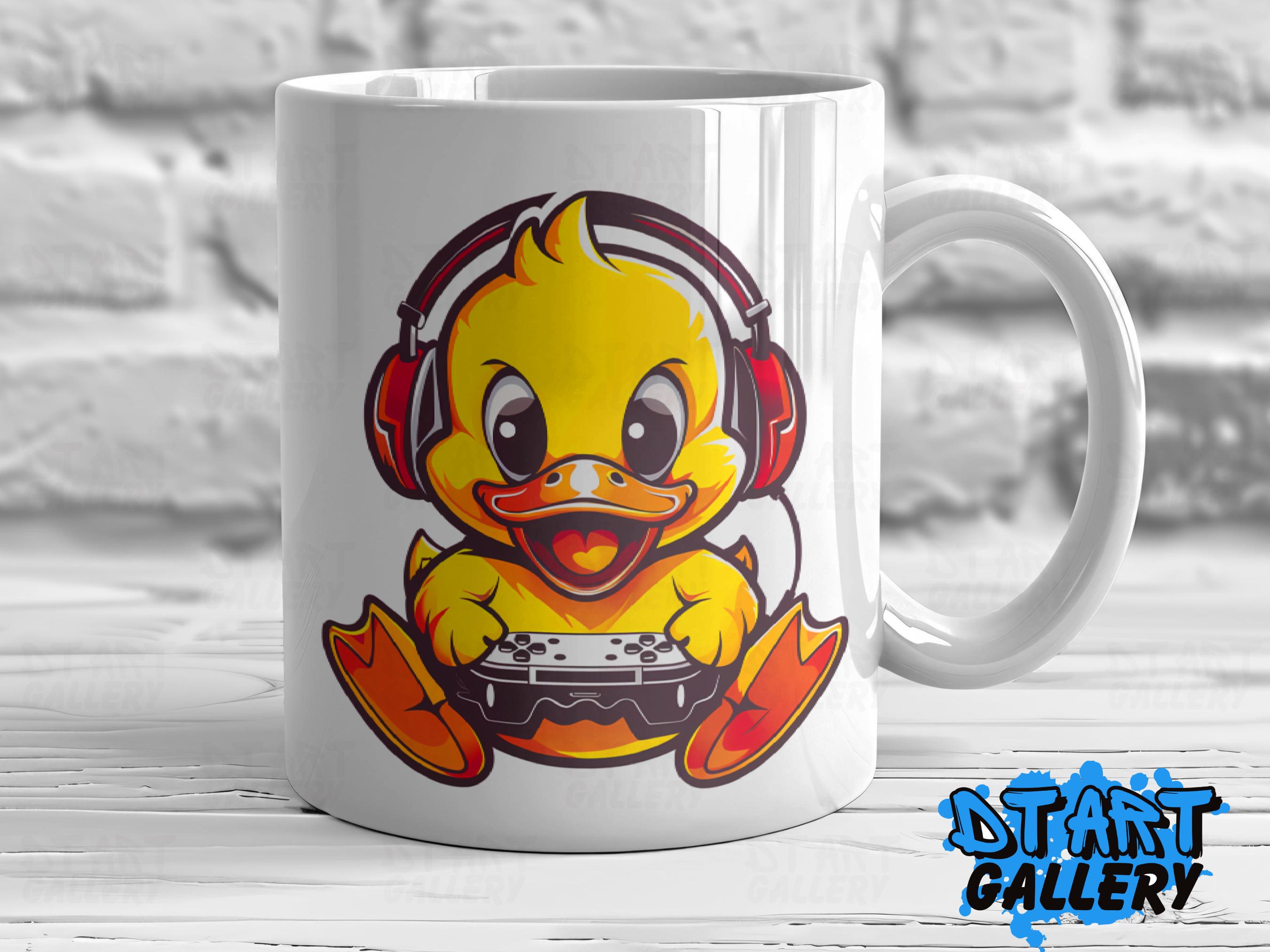 Cute Duck Gamer Gaming Themed Clipart - Digital Download - High Quality ...