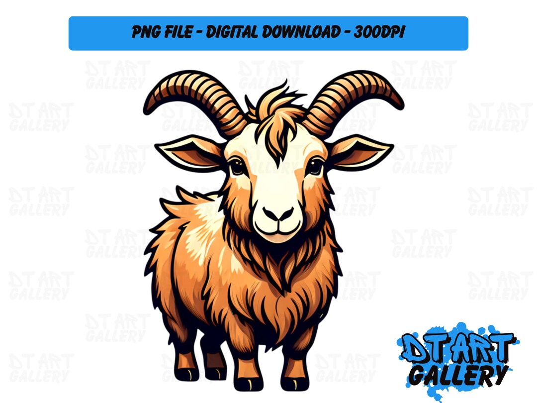 Cute Goat Farm Animal Themed Clipart - Digital Download - High Quality ...
