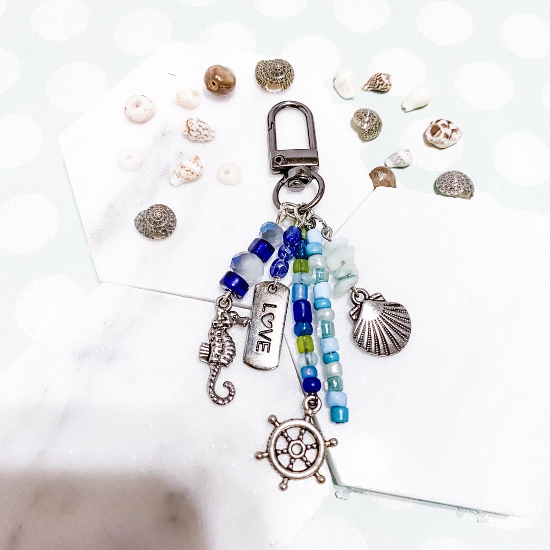 Beach/ocean Themed Keychain - Etsy