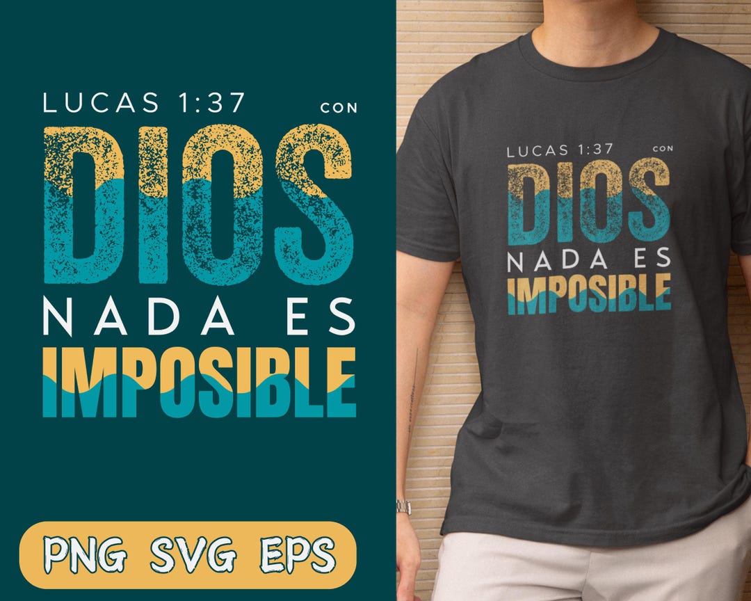 With God Nothing is Impossible | Christian Design PNG, SVG, EPS ...