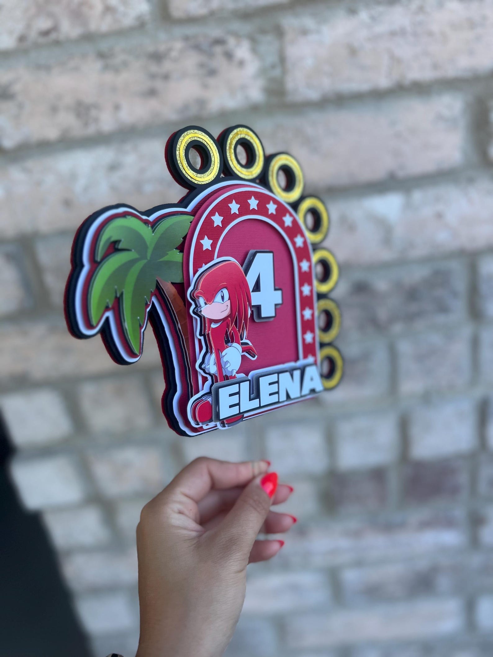 Knuckles Cake Topper, Sega Video Game Party Decor - Etsy