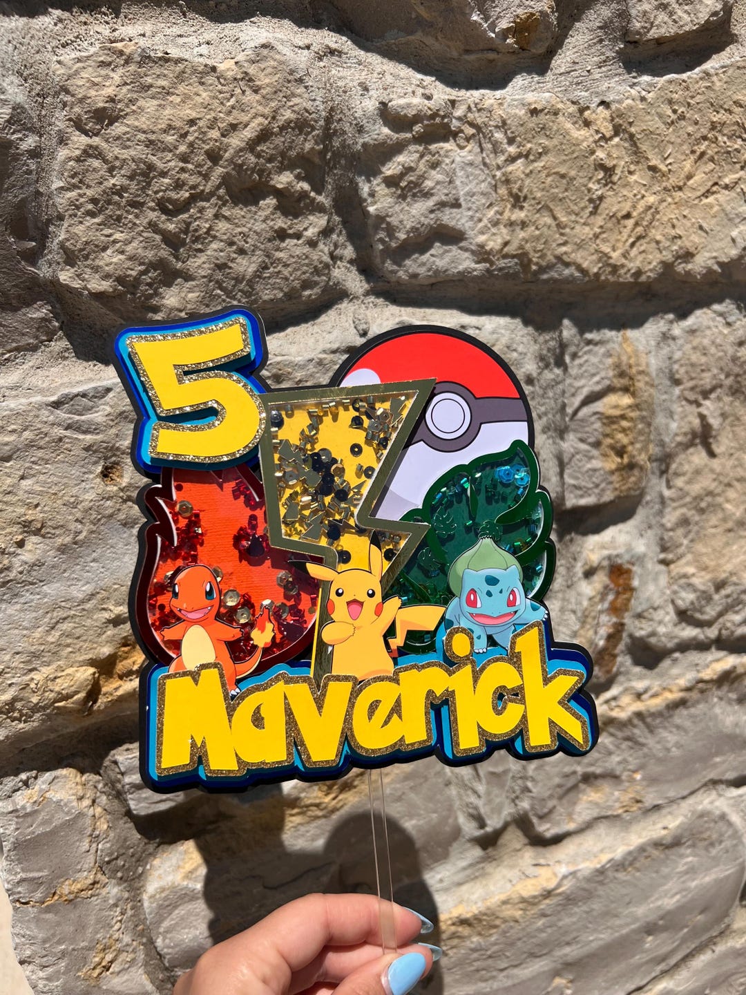 Pokemon Shaker Cake Topper, Pikachu Cake Topper, Squirtle Charmander ...