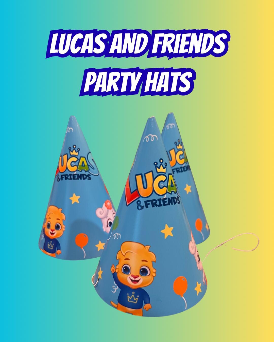 Lucas and Friends Party Hats - Custom Favor Hats - Etsy