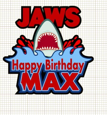 Jaws, Shark Cake Topper, Jaws,shark Party Cake Topper, Center Peice ...