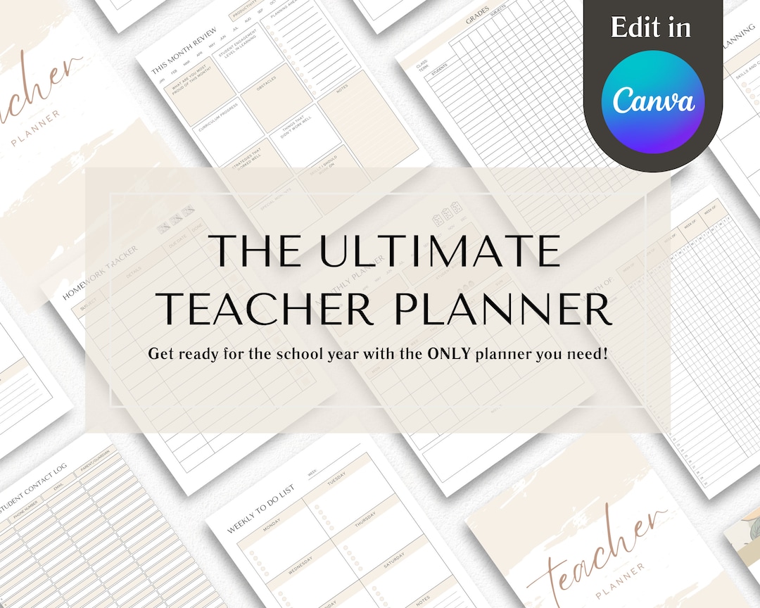 The ULTIMATE Teacher Planner I INSTANT DOWNLOAD I Printable I Back to ...