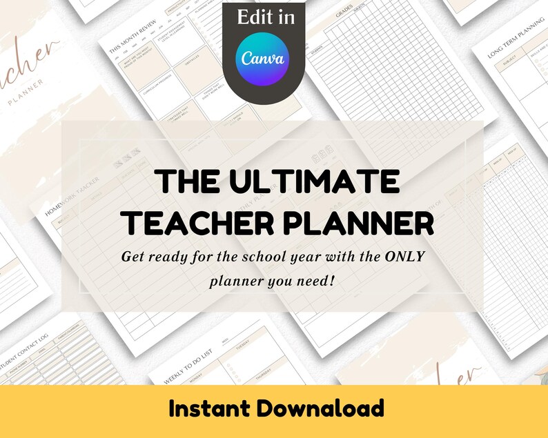 Ultimate Teacher Planner (instant Download) – Organize Lessons, Track ...