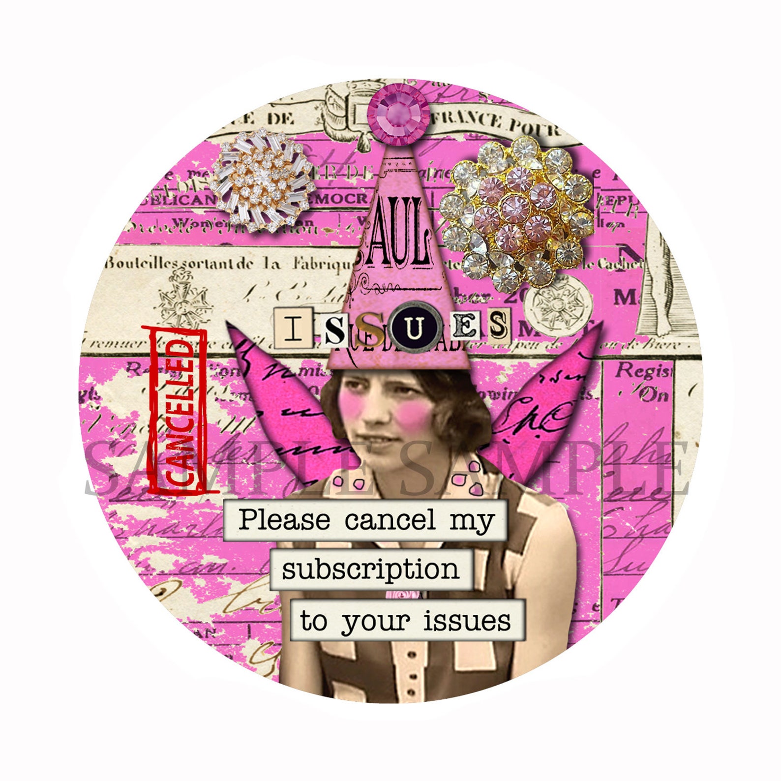 Collage Sheet 4 Inch Funny Sarcastic Collage Women No. 2 - Etsy