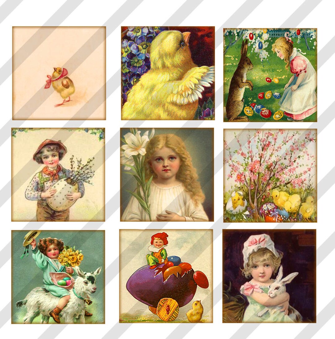 Digital Collage Sheet Easter Images Charms 1 X 1 sheet No.fs186 1 Inch ...