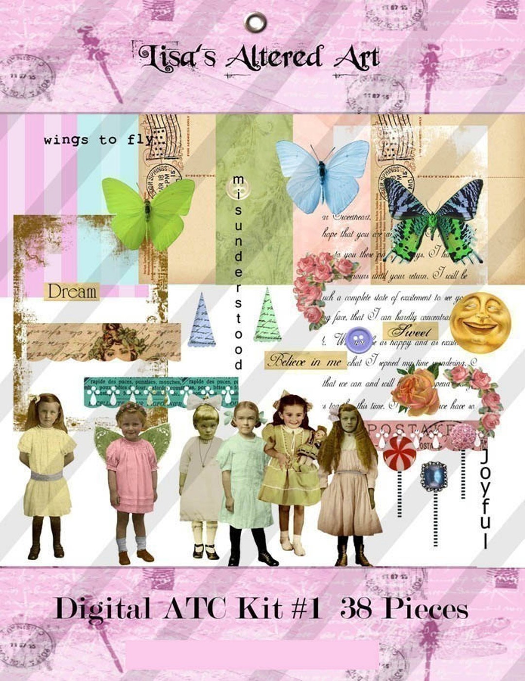 Digital Kit-digi Kids No.1 for Digital Art PNG Files-instant Download ...