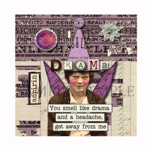 Collage Sheet, 4 Inch, Funny, Sarcastic Collage Women No. 2, Coasters ...