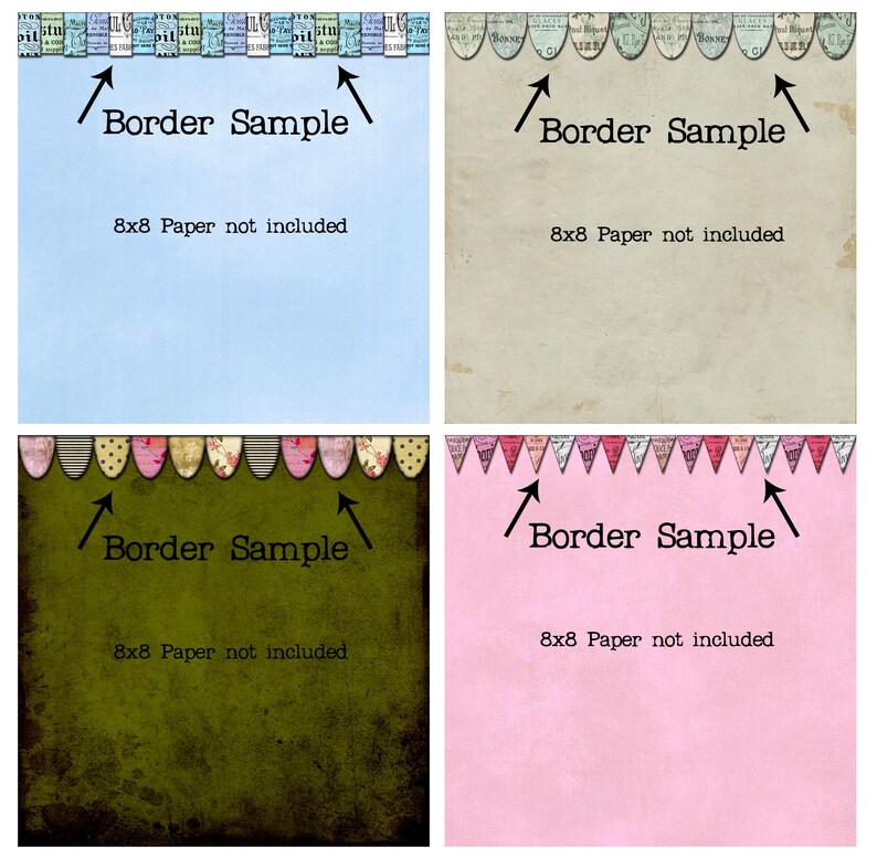 Digital Collage Sheet Borders Individual PNG Files Included | Etsy
