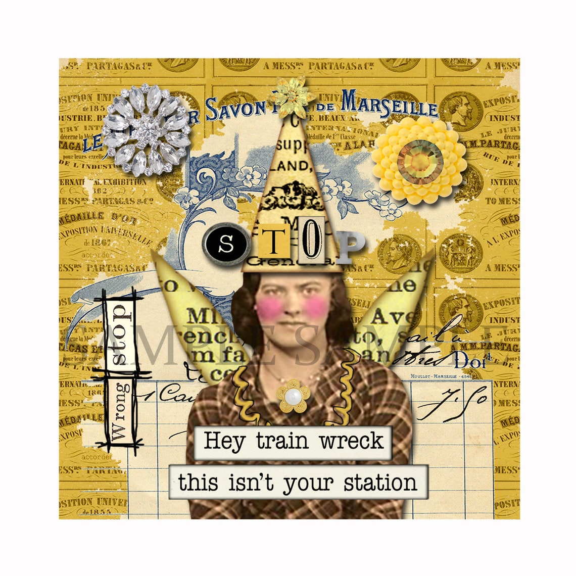 Collage Sheet 4 Inch Funny Sarcastic Collage Women No. 2 - Etsy