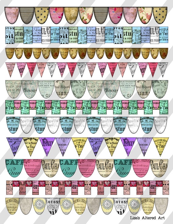 Digital Collage Sheet Borders Individual PNG Files Included | Etsy