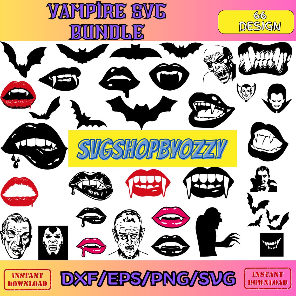 Vampire Svg Bundle, Vampire Silhouette, Vampire Png, Vampire Clip Art ...