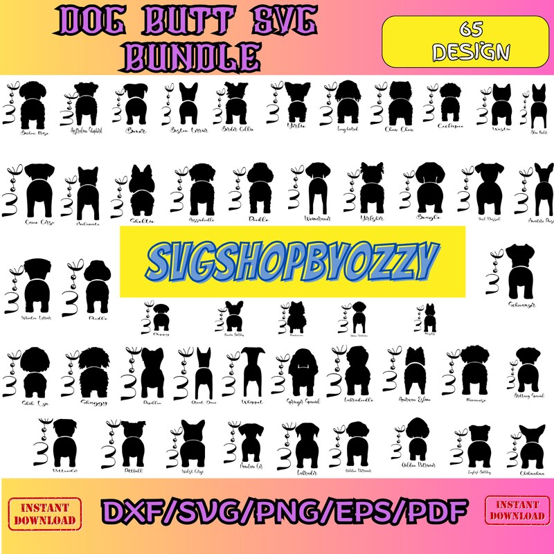 Dog Butt Svg - Etsy