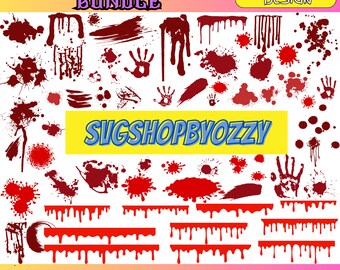 Blood Drips SVG PNG Mega Bundle, Dripping Blood SVG, Blood Svg ...