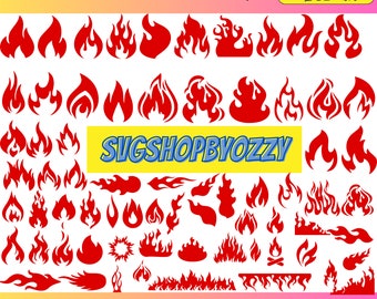Fire SVG Bundle, Fire Flame Svg, Fire Clipart, Fire Svg Files, Burn Svg ...