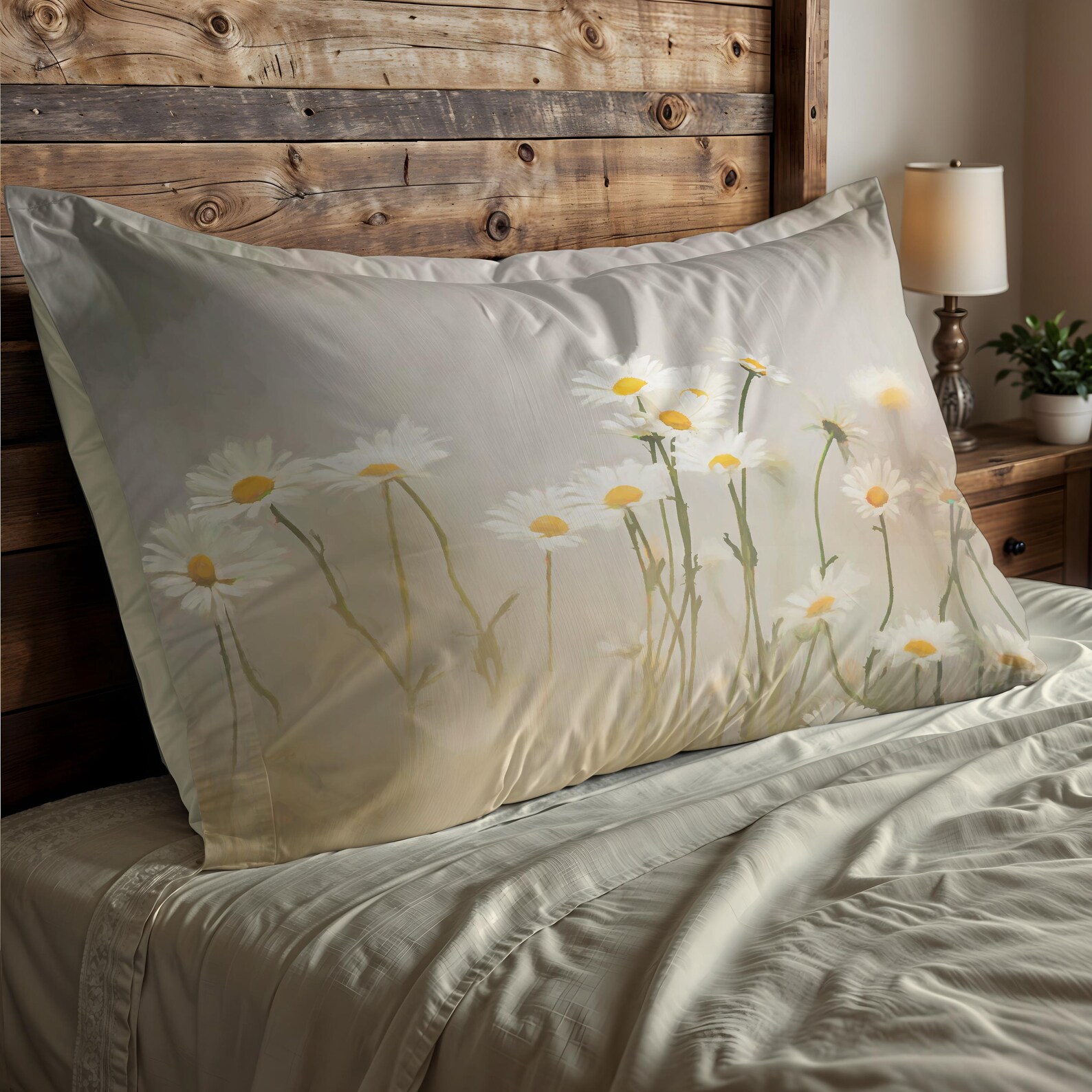 Daisy Duvet Cover, Beige Floral Duvet Cover, Aesthetic Bedding ...