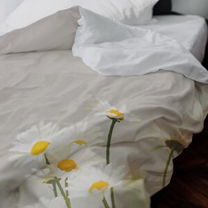 Daisy Duvet Cover, Beige Floral Duvet Cover, Aesthetic Bedding ...