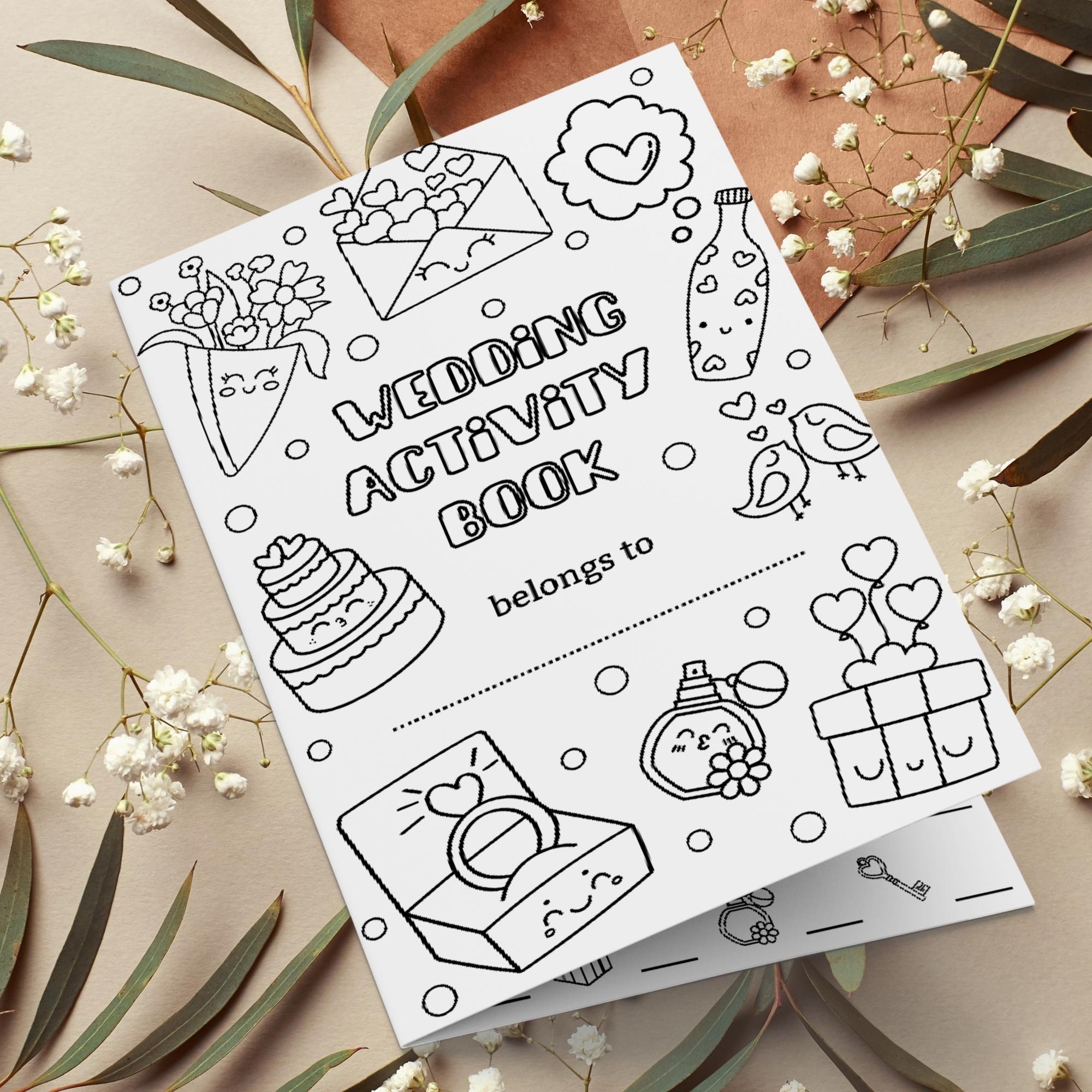 Kids Wedding Activity Book Printable Wedding Coloring Wedding Coloring ...