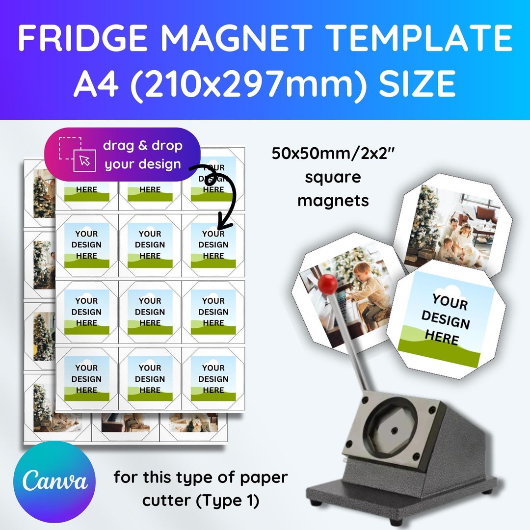 Customizable 2x2 Inch Square Photo Magnet Template for Canva - 12 ...