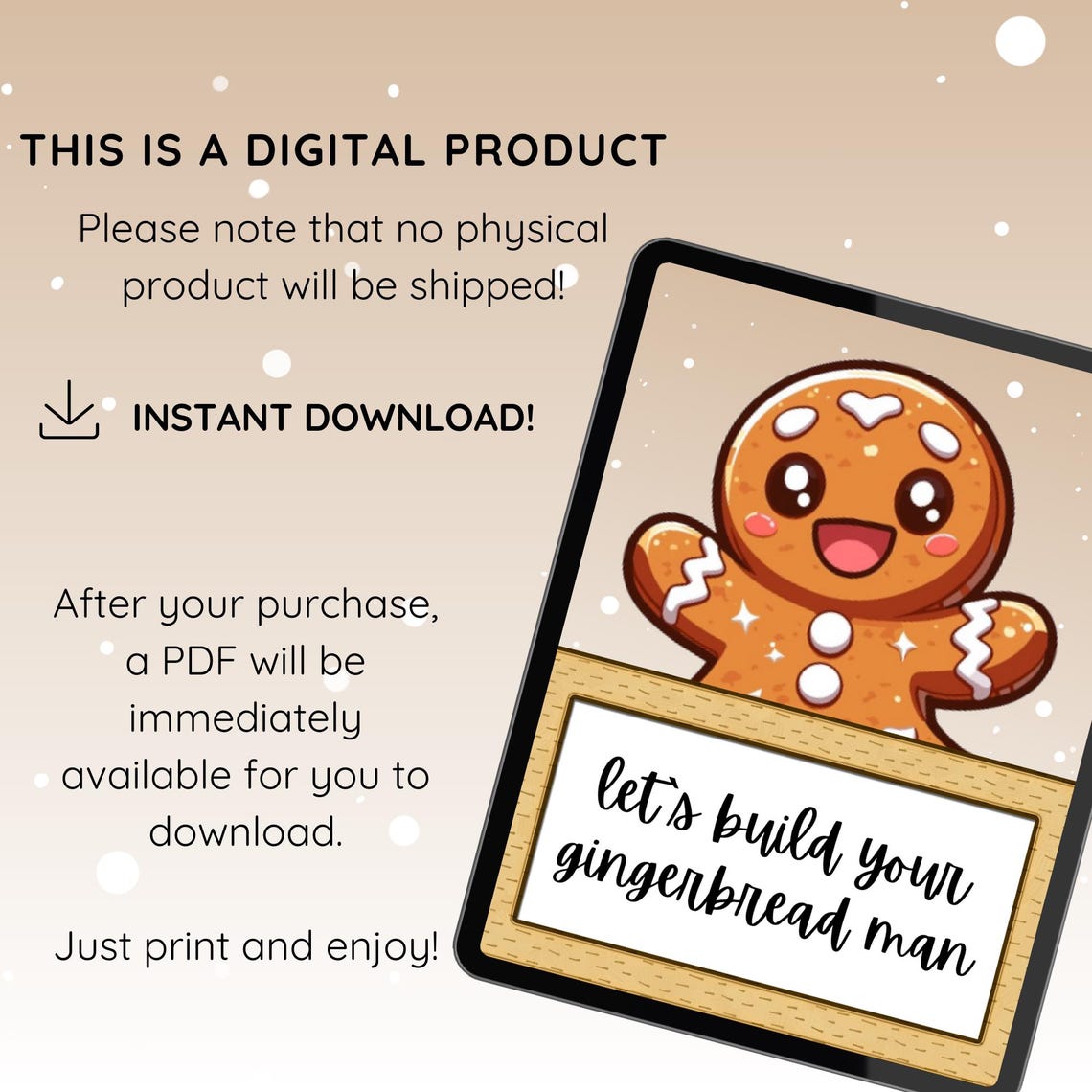 Roll a Gingerbread Man Dice Game Printable for Kids - Fun Christmas ...