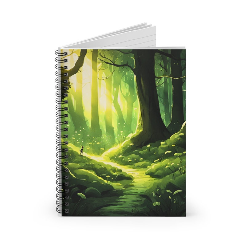 Forest Notebook Spiral Notebook Ruled Line Unique Notebook Journal Back ...