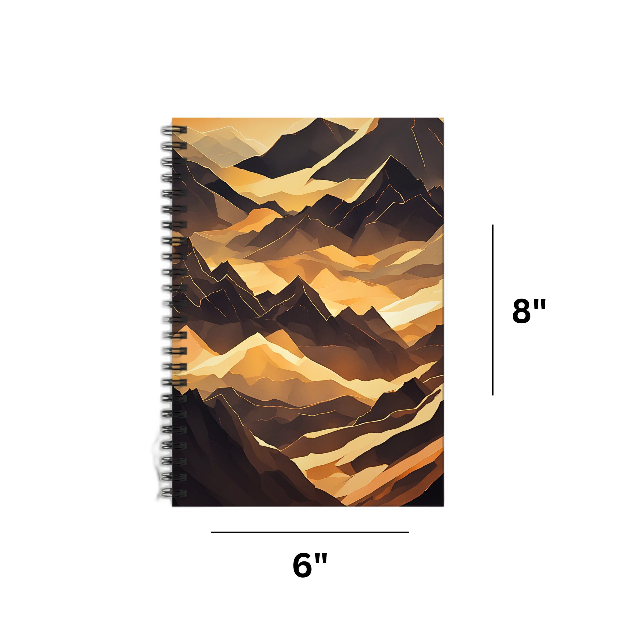 Orange Mountains Notebook Spiral Notebook Ruled Line 59 Sheets 6 X 8 ...