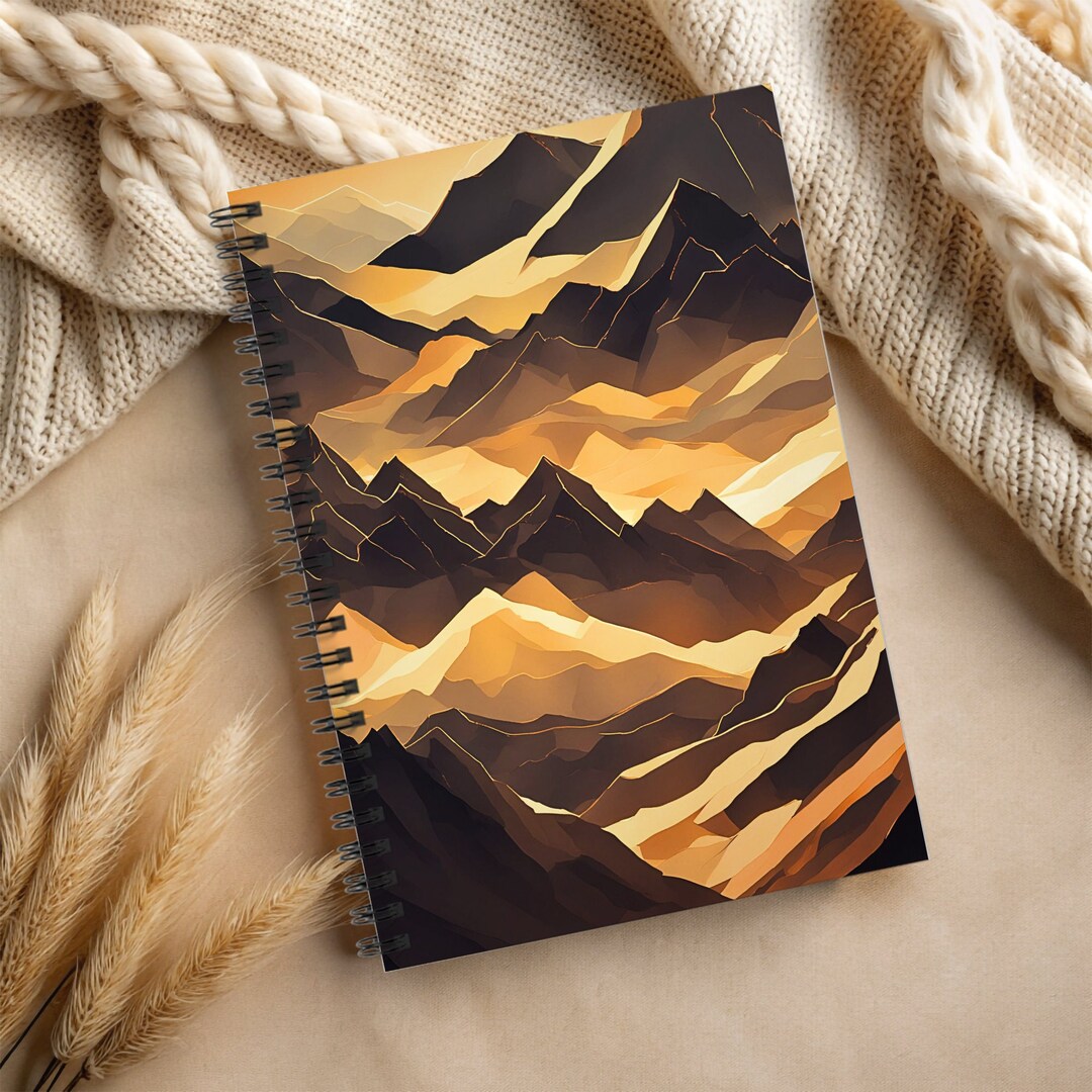 Orange Mountains Notebook Spiral Notebook Ruled Line 59 Sheets 6 X 8 ...