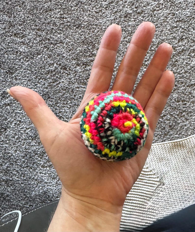Crocheted Hacky Sack Pattern, PDF Footbag DIY Craft (beginner Friendly ...