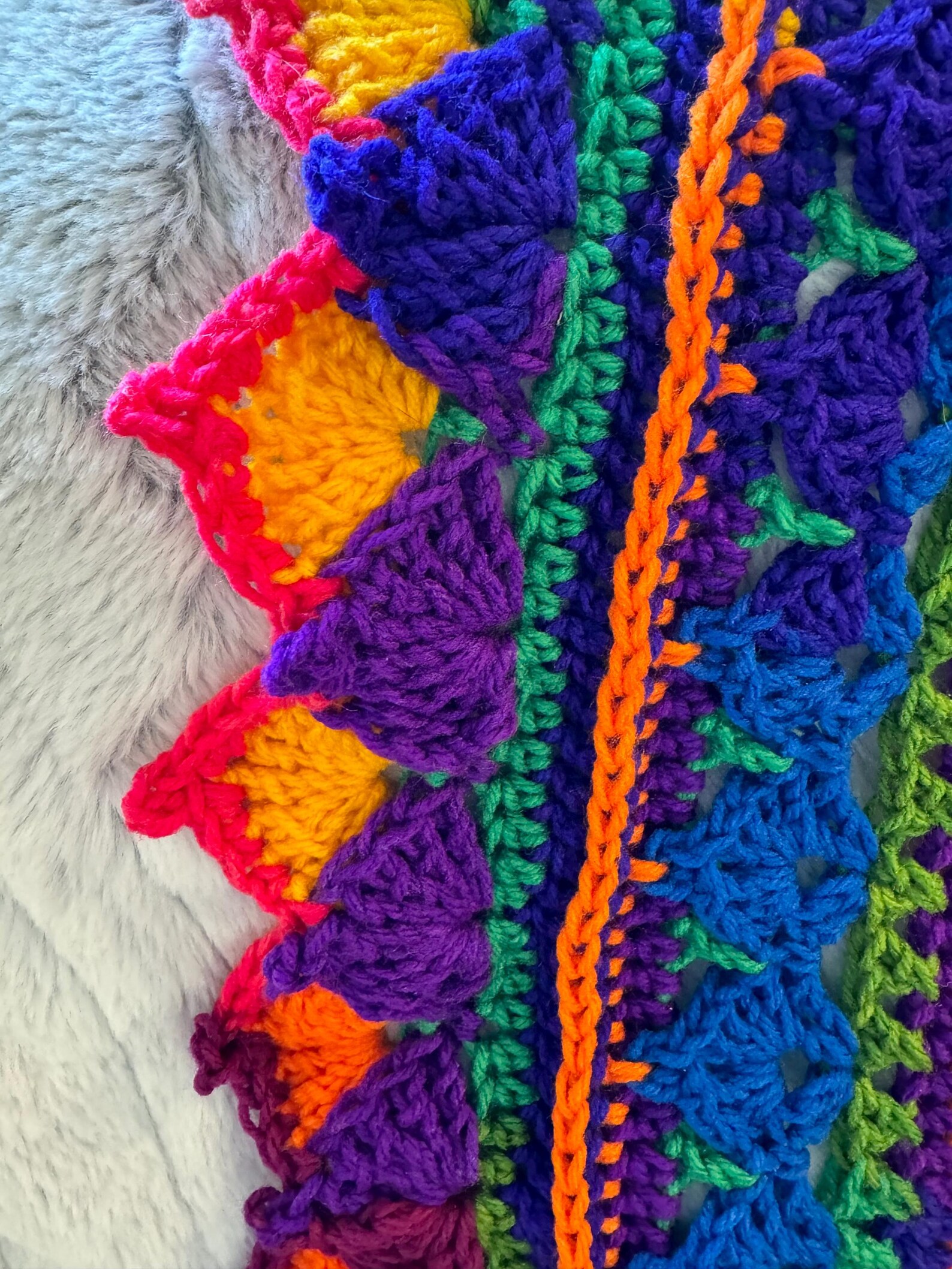 Pride, Rainbow Mandala Blanket, Crochet Mandala, Throw Blanket, Baby ...