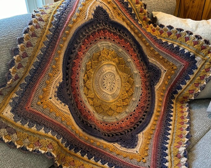 Mandala Blanket, Crochet Mandala, Throw Blanket, Baby Blanket ...