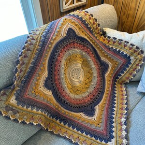 Mandala Blanket, Crochet Mandala, Throw Blanket, Baby Blanket ...