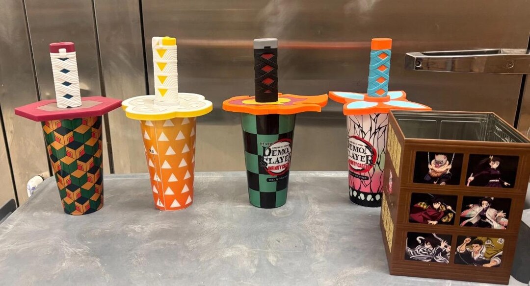 Demon Slayer Infinity Castle Popcorn Bucket & Character Cups Set - Etsy ...
