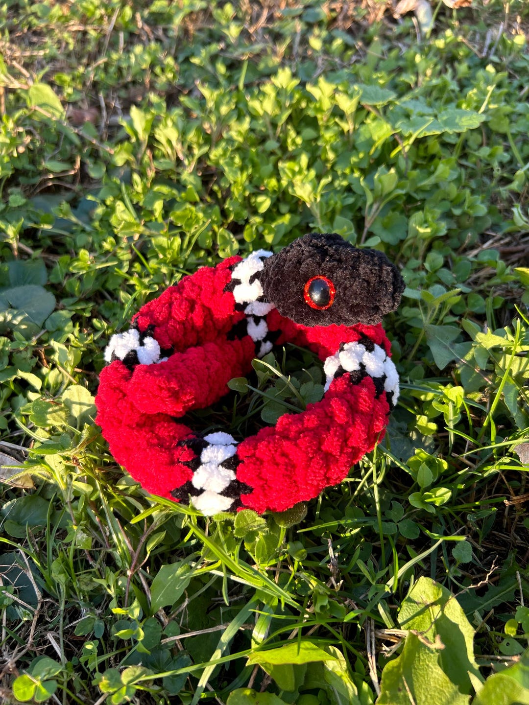 Baby Snake Plushie Coral Milksnake Stuffed Animal - Etsy