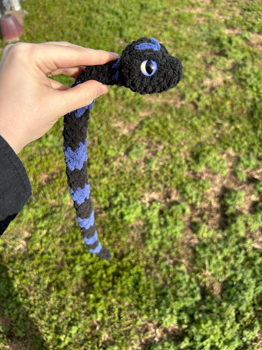 Baby Crochet Snake Stuffed Animal Plushie |unique Handmade Striped Baby ...