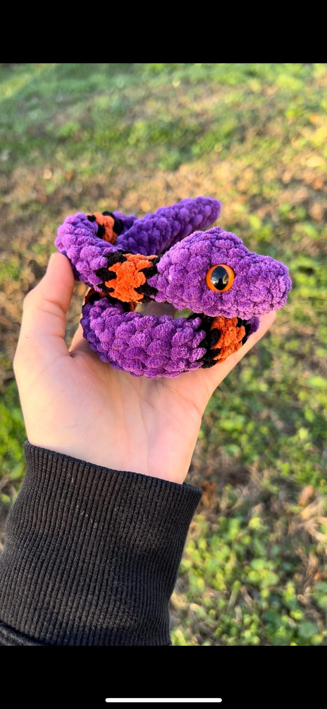 Baby Snake Plushie Toy Glow in the Dark Eyes Baby Ball Python Stuffed ...