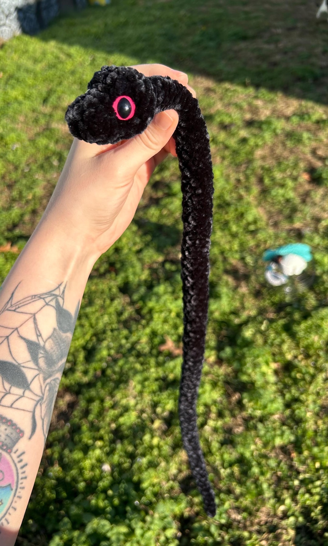 Black Snake Plushie - Long 26 Inch Baby Snake Silky Soft Plushie With ...