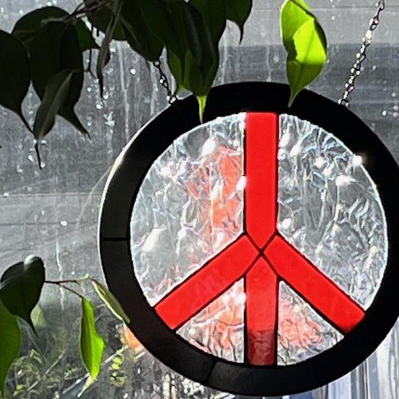 Peace Sign Stained Glass - Etsy