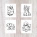 35 Cute Animal Coloring Pages, Printable Coloring Book PDF, Preschool ...