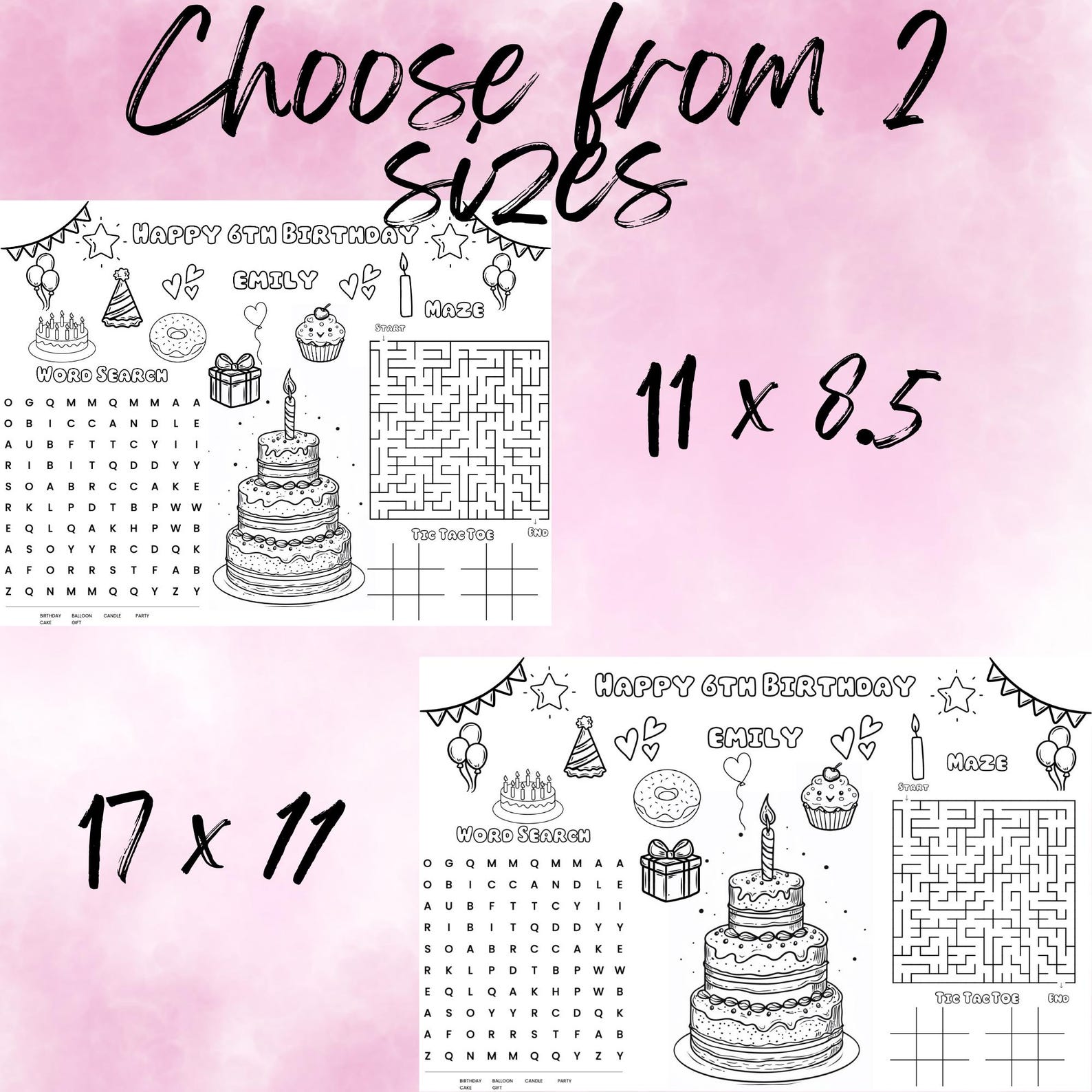 Custom Birthday Coloring Page, Printable Coloring Page PDF, Kids ...