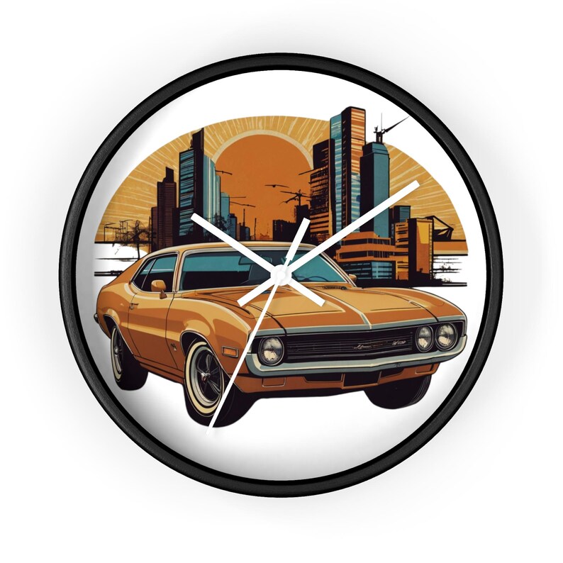 Vintage Muscle Car Wall Clock Retro City Vibes - Etsy