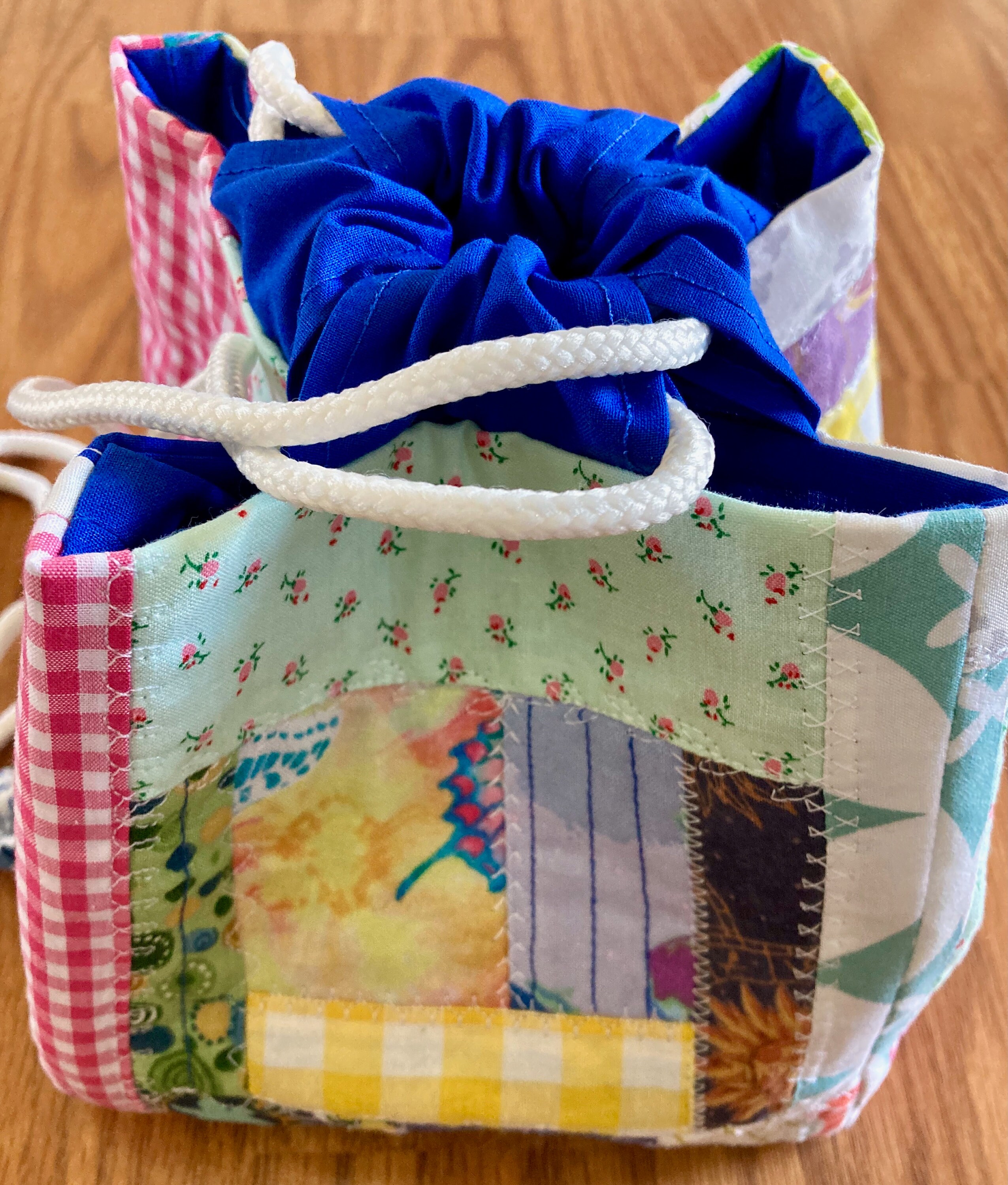 Japanese Rice Bag, Komebukuro Bag, Boro, Patchwork, Handbag, Drawstring ...