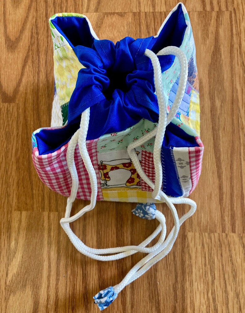 Japanese Rice Bag, Komebukuro Bag, Boro, Patchwork, Handbag, Drawstring ...