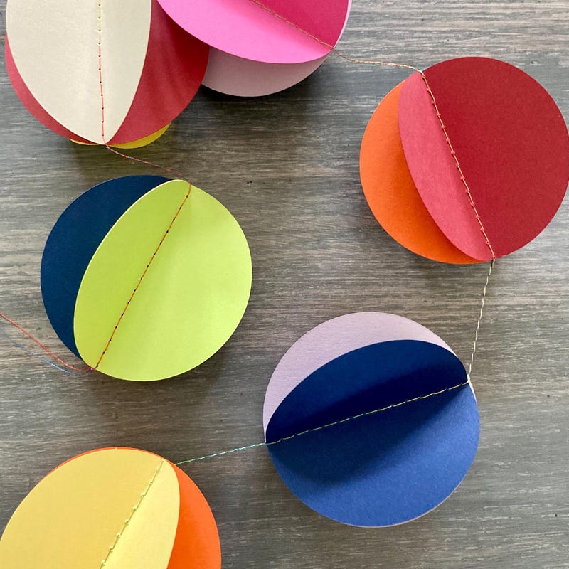 Paper Circle Garland - Etsy