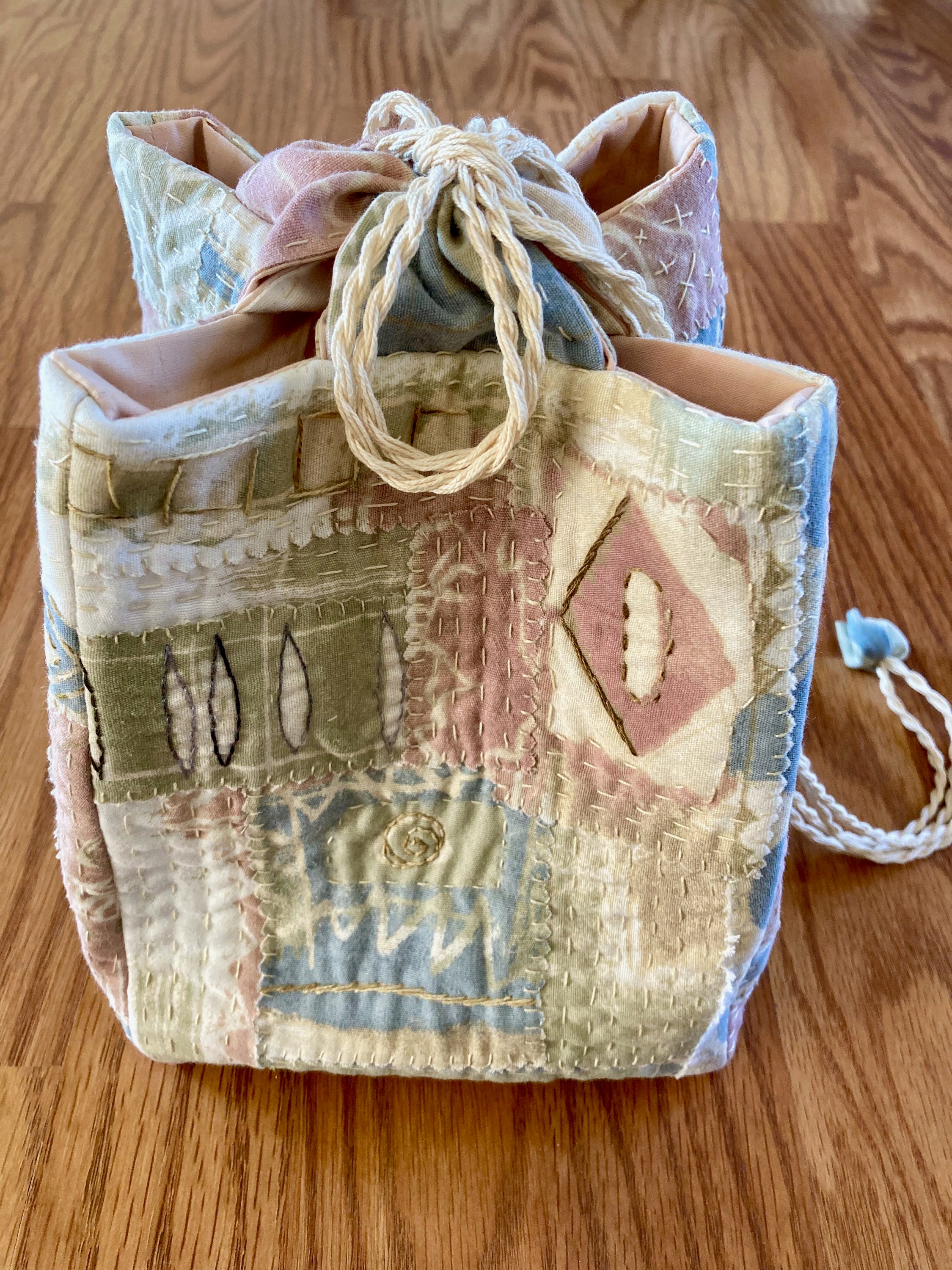 Japanese Rice Bag, Komebukuro Bag, Boro, Sashiko Handbag, Drawstring ...