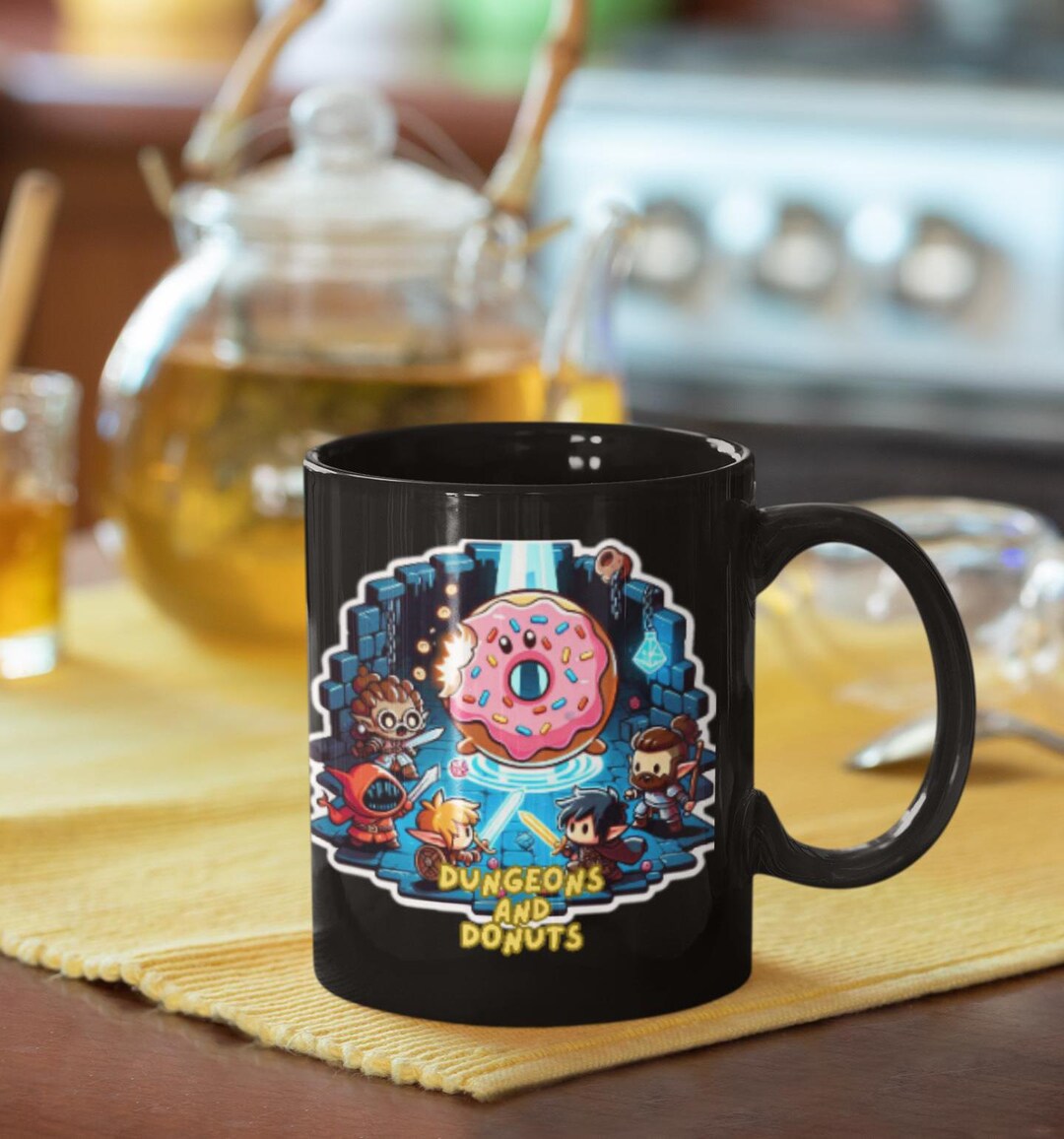Dnd Mug Dnd Gifts dnd Dungeons and Donuts Mug 11 Oz and 15 Oz - Etsy