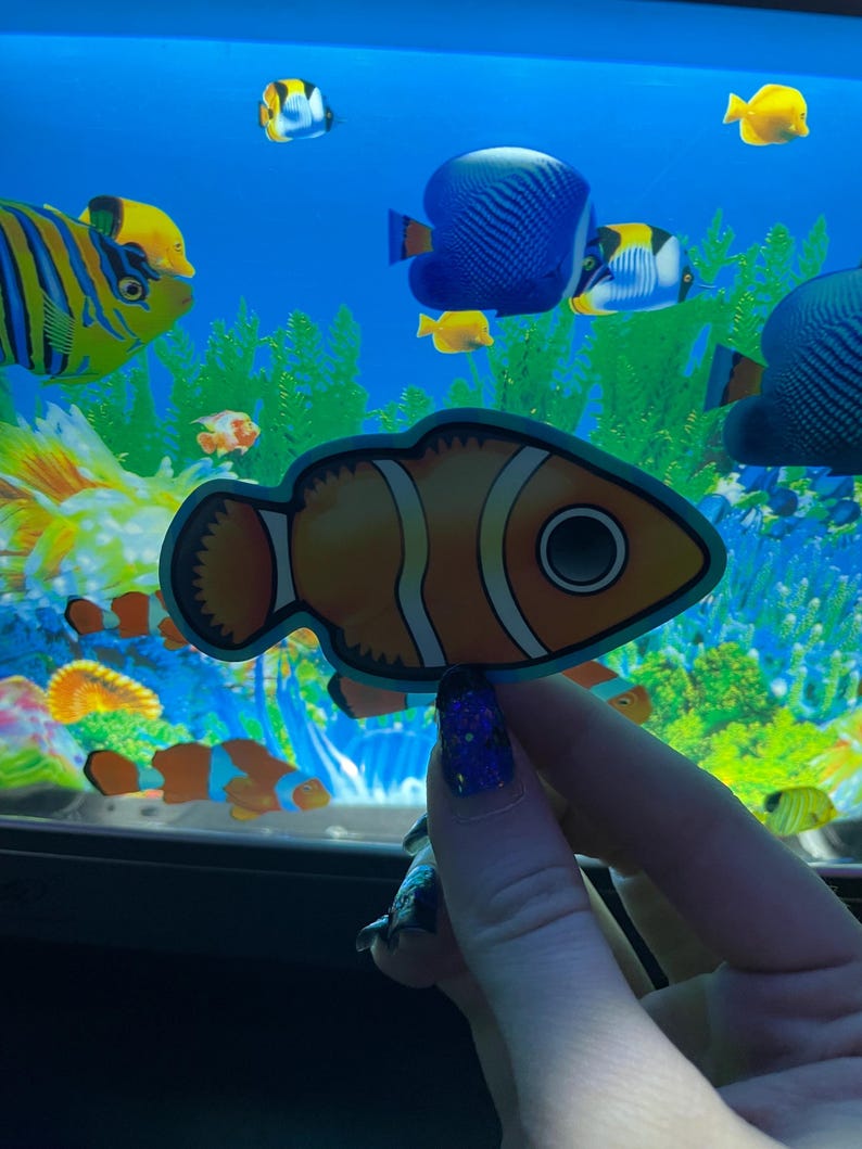 Frutiger Aero Style Fish Sticker - Etsy