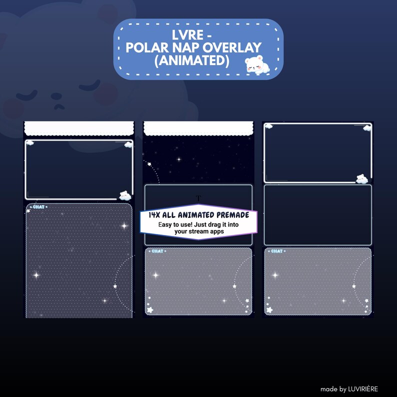 Polar Nap Tiktok Stream Overlay | Animated Packs (digital Download) - Etsy