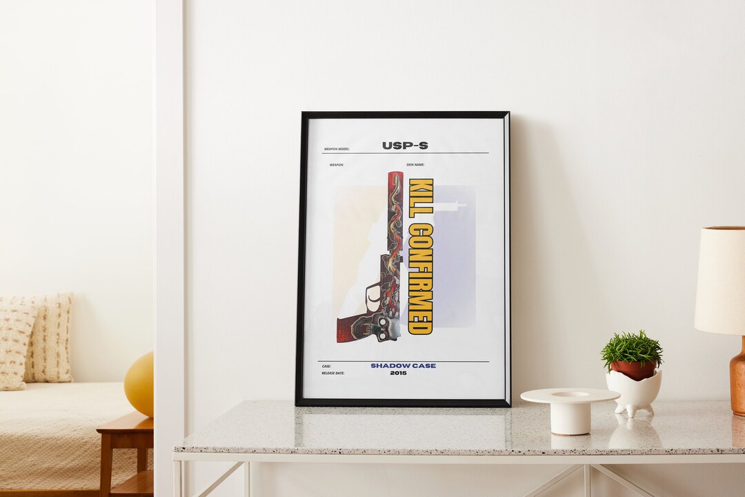 CS2 USP-S Poster Minimalist Vertical Poster Design, CSGO Weapon Skin ...